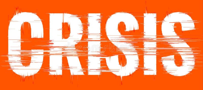 CRISIS Text Abstract Illustration Header Background Label Stock ...