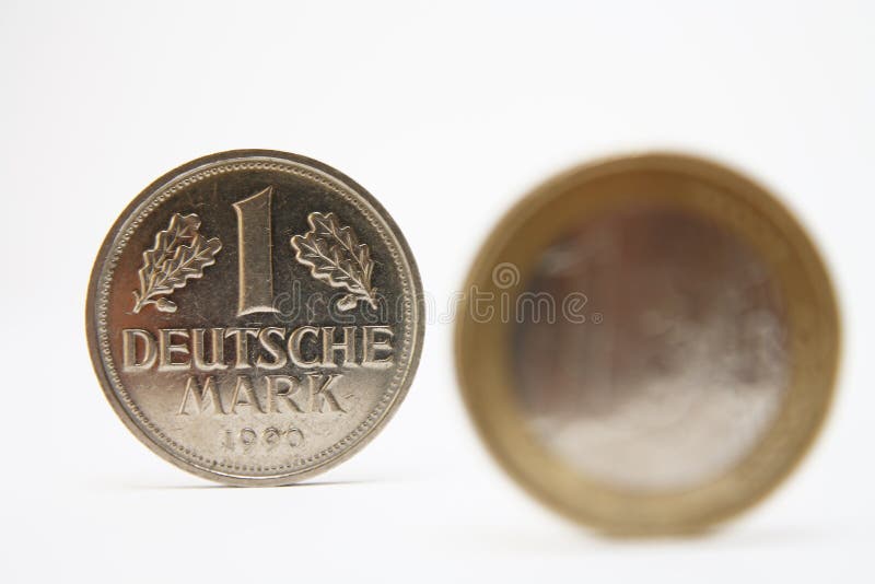 Crisis y Marco alemán euro imagen de archivo. Imagen de moneda - 20459945