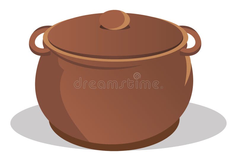 Crisol con la tapa ilustración del vector. Ilustración de tapa - 25675289