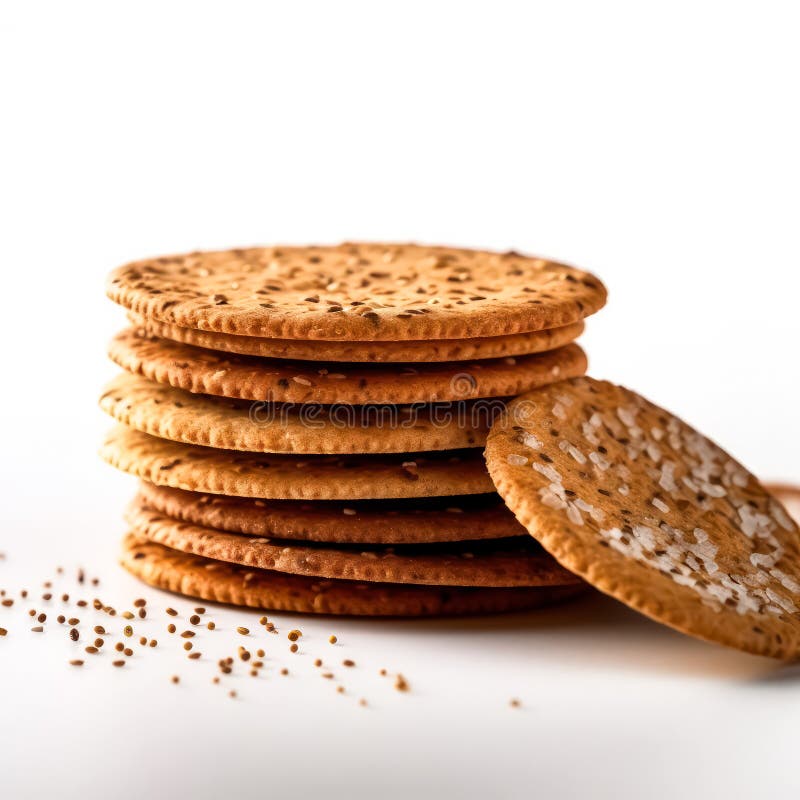 A Crisp Array of Saltine Crackers, Neatly Arranged Against a Clean ...