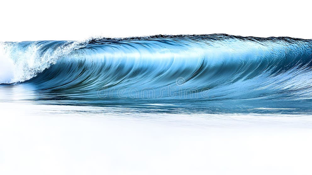Crisp Blue Ocean Wave Captured in Motion Stock Photo - Image of wave ...
