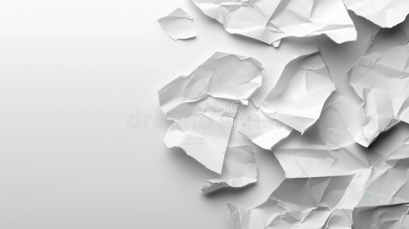 A Crisp, Crumpled White Paper Backdrop, Perfect for Adding Texture and ...