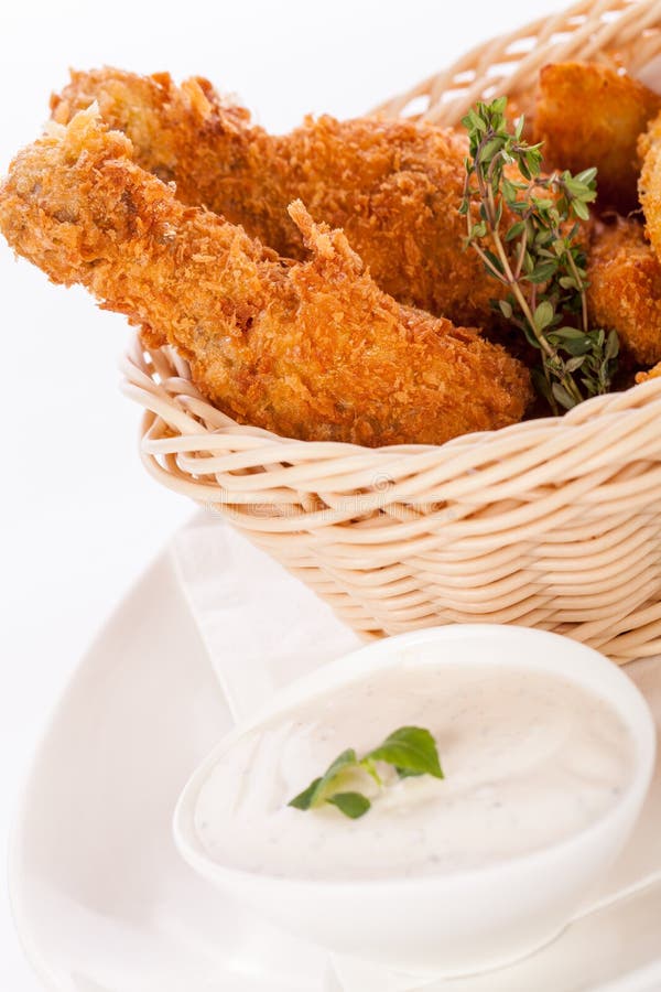 Crisp Crunchy Golden Chicken Legs and Wings Stock Photo - Image of ...