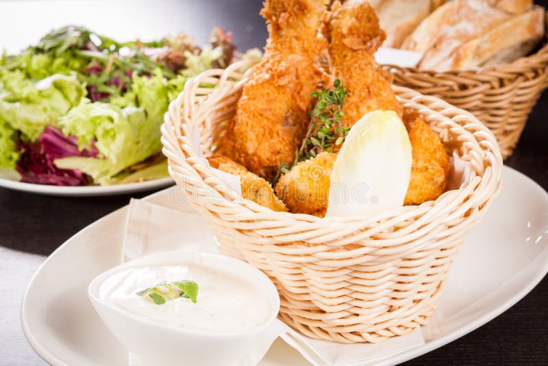 Crisp Crunchy Golden Chicken Legs and Wings Stock Image - Image of ...