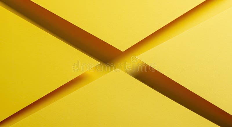 Crisp Folds Matte Yellow Paper Angular Shadows Clean Symmetry Abstract ...