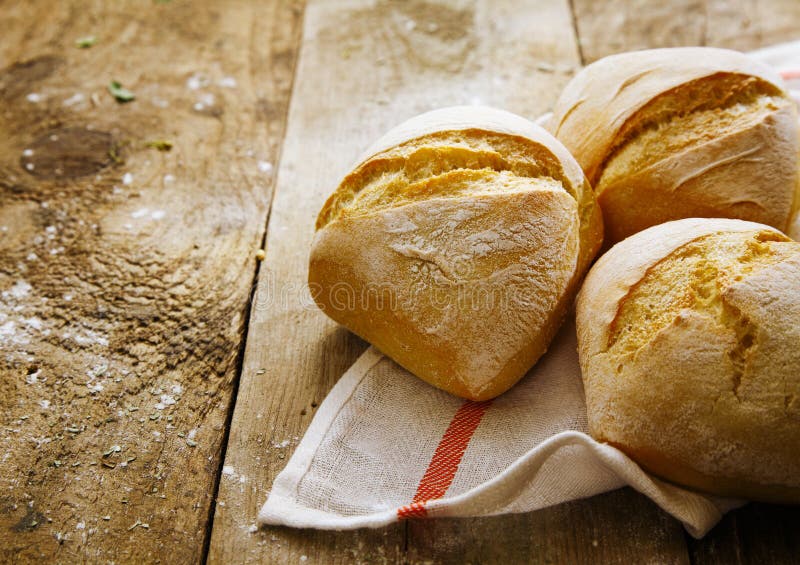 Crisp fresh crusty rolls, Crisp freshly baked crusty rolls on a napkin ...