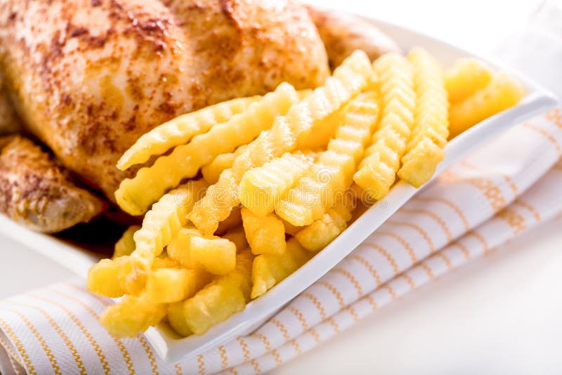 Crisp golden roast chicken stock image. Image of eating - 28369317