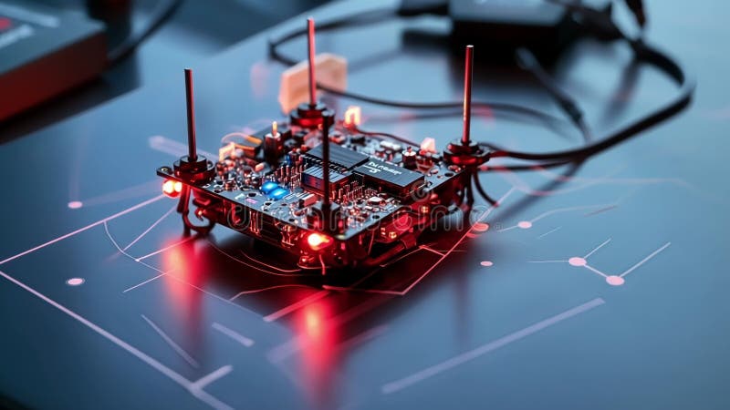 A Crisp Image of a Small Drones Communication Module Filled with ...