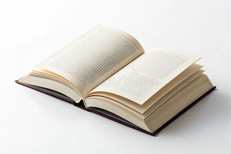 The Open Book. on a White Background Stock Image - Image of literature ...