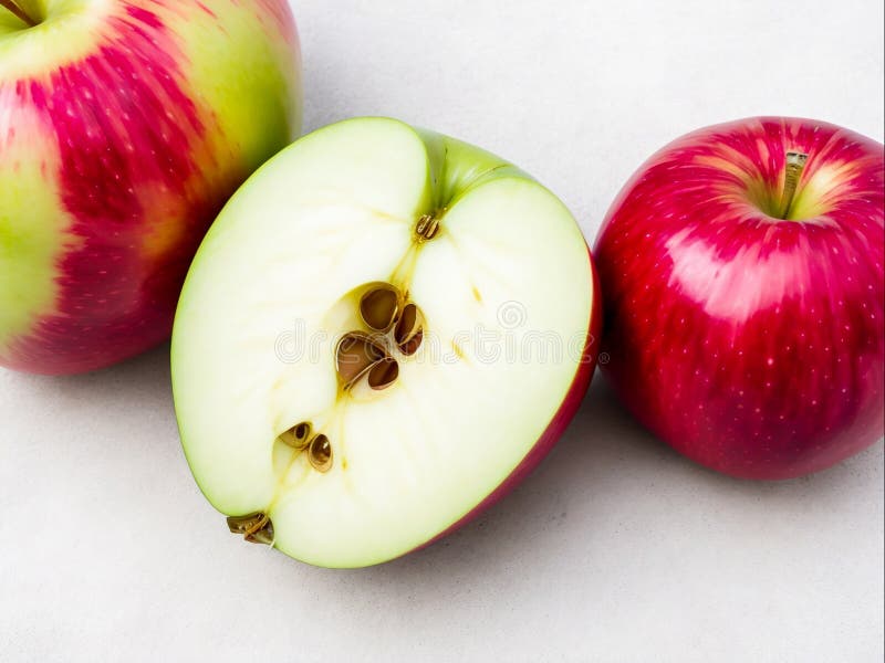 Crisp Red Apple a Fresh Studio Shot Showcasing the Beauty, Generative ...