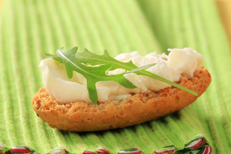 Crisp Roll with Cheese Spread Stock Image - Image of biscuit, cream ...