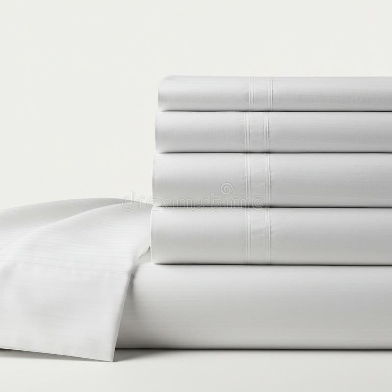 Crisp White Bed Linens stock illustration. Illustration of cotton ...