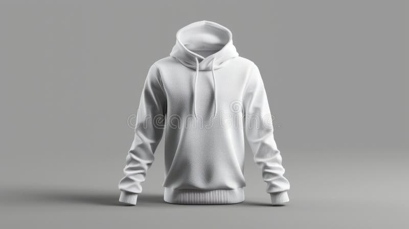 White Hoodie on Gray Background, Generative AI Stock Image - Image of ...