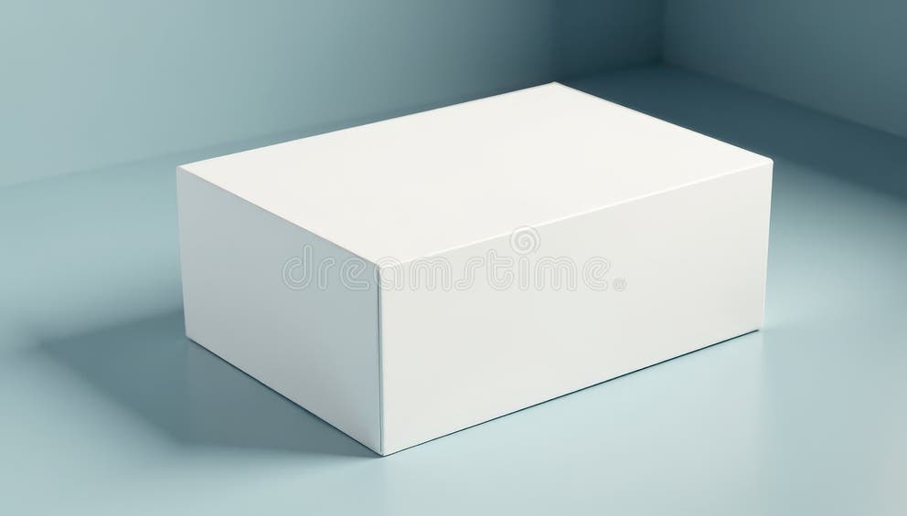 Crisp White Matte Box, Smooth Surface, Subtle Shadow , White, Commerce ...