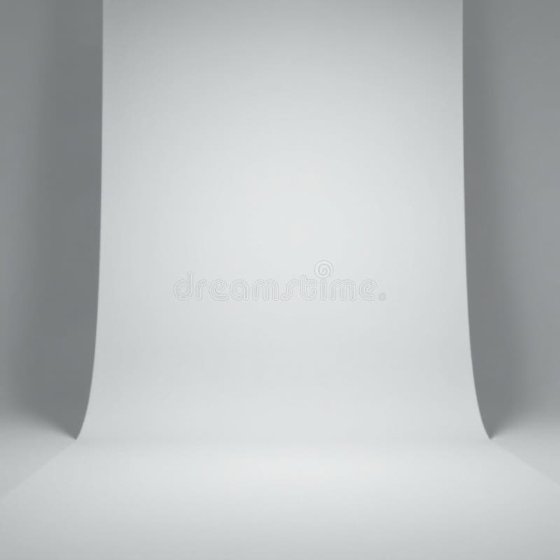 Crisp White Seamless Backdrop with Subtle Gray Gradient, Template ...