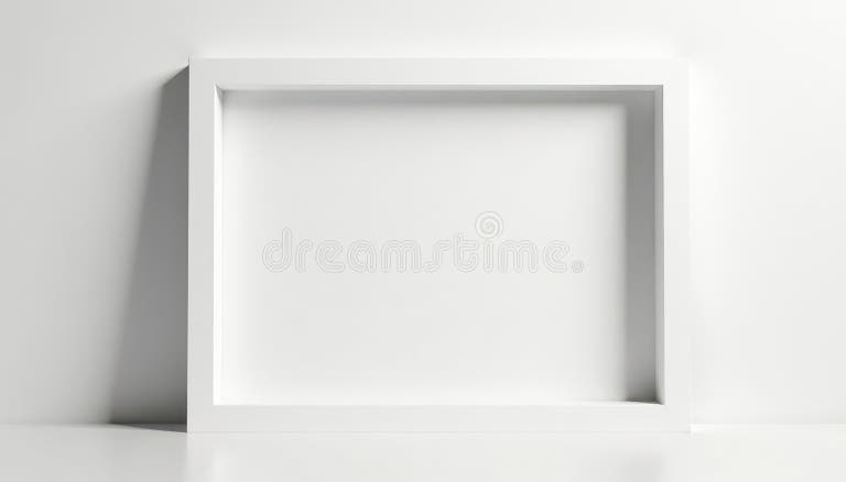 Crisp White Square Frame Against Pristine White, Bright, Minimalist ...