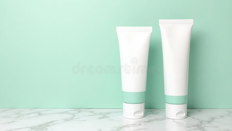 Crisp White Toothpaste Tube on Marble Surface Stock Illustration ...