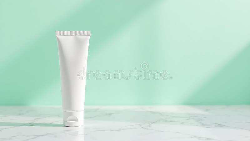 Crisp White Toothpaste Tube on Marble Surface Stock Illustration ...