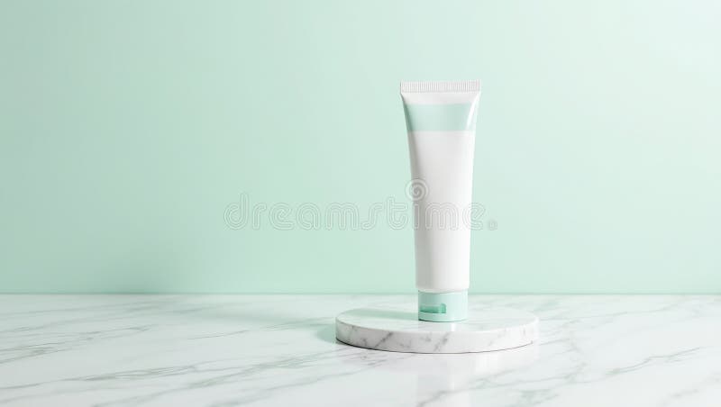 Crisp White Toothpaste Tube on Marble Surface Stock Illustration ...