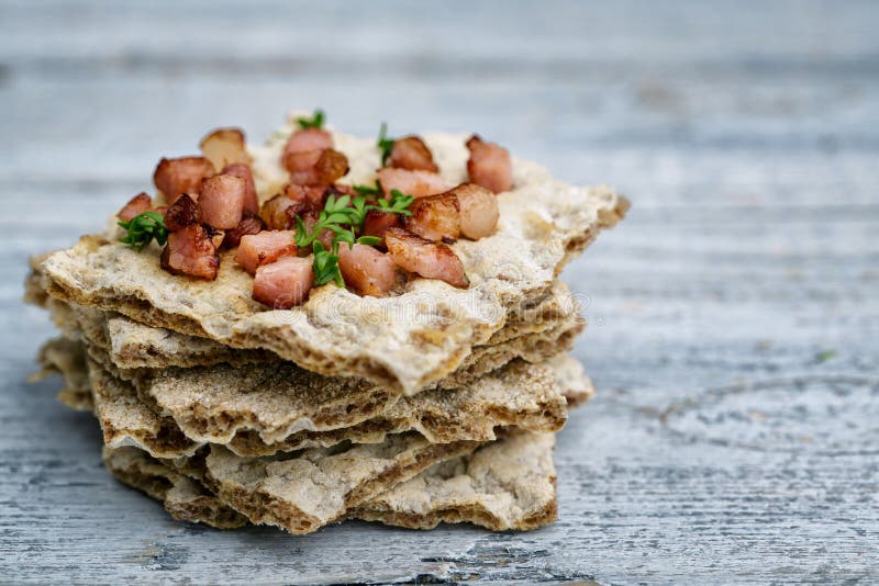 Bacon Bits Spilled from a Jar Stock Image - Image of macro, spilled ...