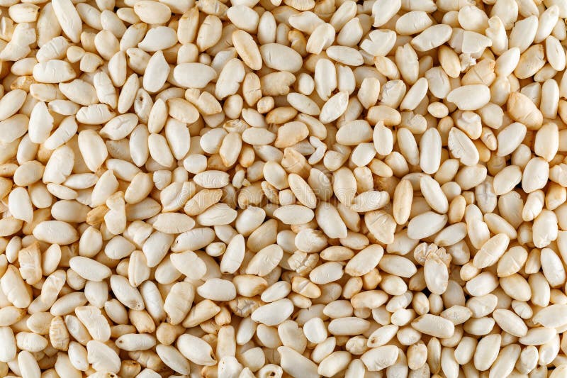 Crisped Puffed Rice Cereal As Background Texture - Close-up Stock Image ...