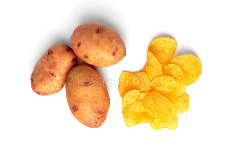 Crisps Isolated on White Background Stock Image - Image of healthy ...