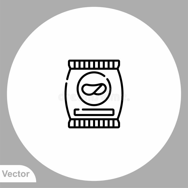 Crisps Vector Icon Sign Symbol Stock Vector - Illustration of cracker ...