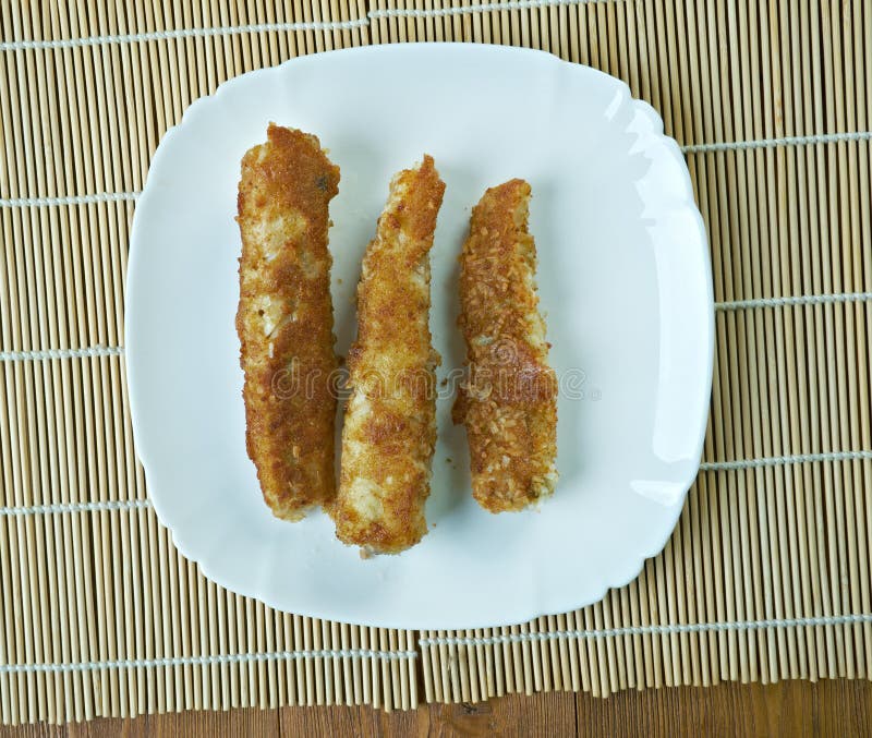 Crispy Almond Baked Fish stock photo. Image of food, fishery - 81928134