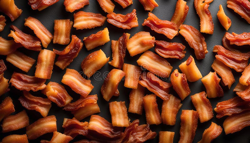 Crispy Bacon Bits stock illustration. Illustration of bacon - 348654224
