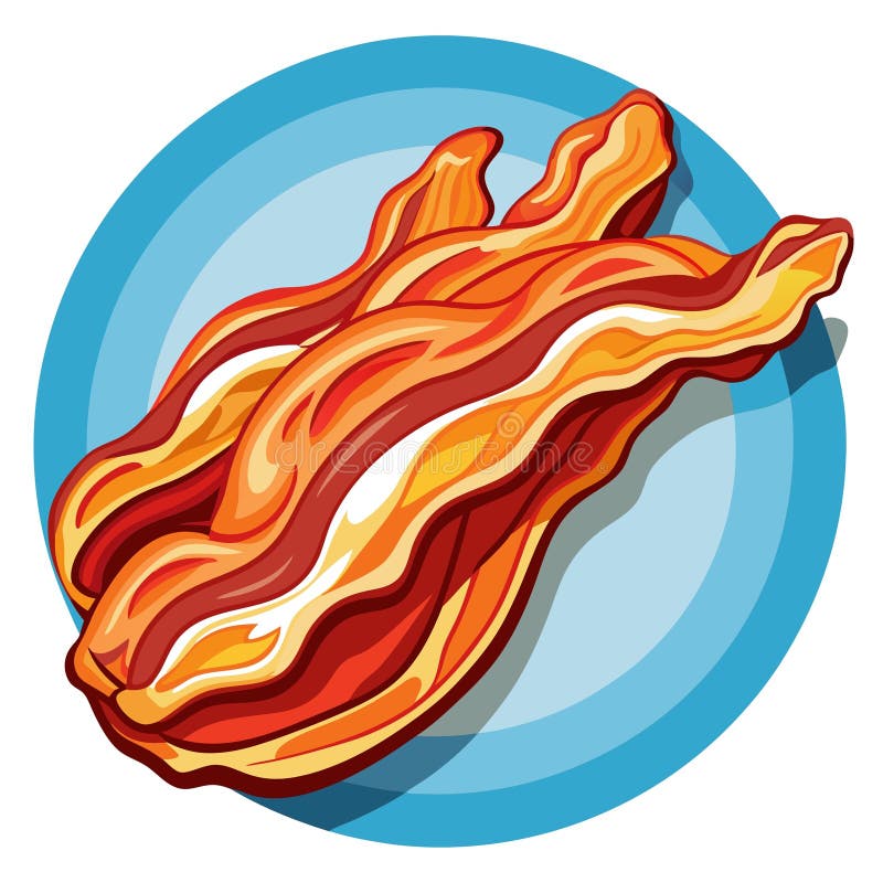 Crispy Bacon Ready To Sizzle Stock Vector - Illustration of chili ...