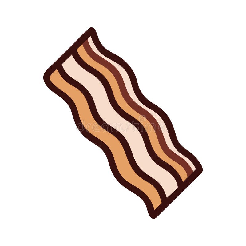 Crispy bacon slice stock illustration. Illustration of vector - 363597773