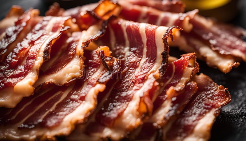 Crispy Bacon Slices stock image. Image of dish, bacon - 348660671