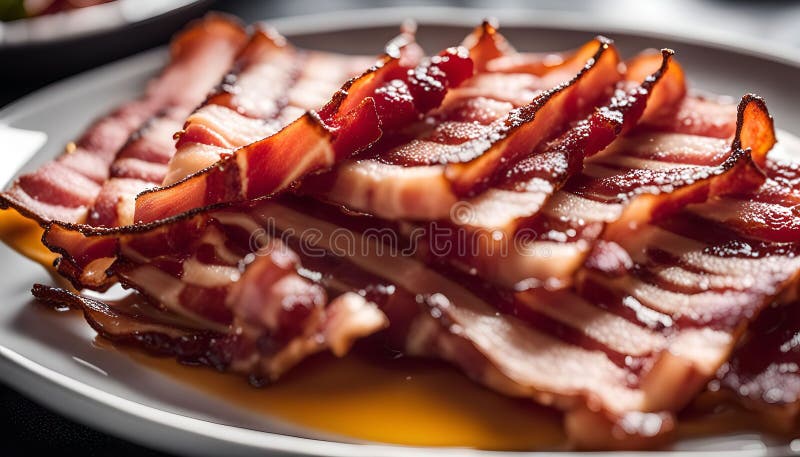 Crispy Bacon Stack stock photo. Image of breakfast, side - 348662174