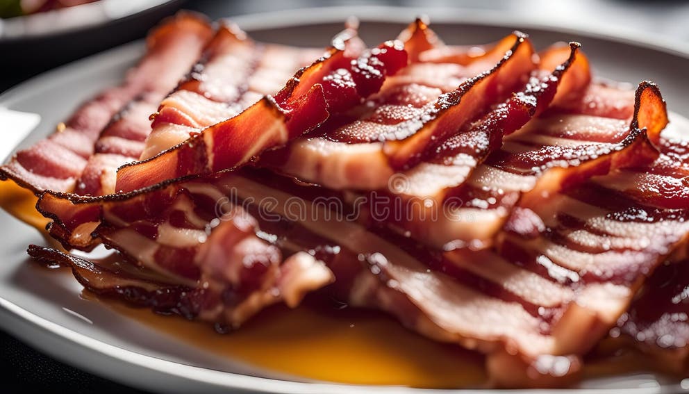 Crispy Bacon Stack stock photo. Image of breakfast, side - 348662174