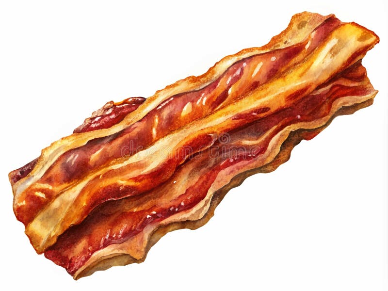Crispy Bacon Strip stock vector. Illustration of crispy - 322244134