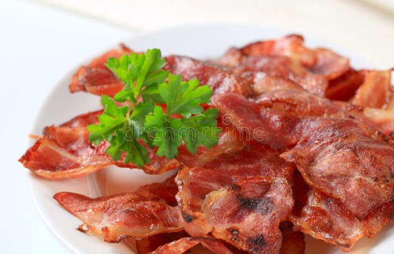 Crispy bacon strips stock photo. Image of streaky, cured - 25783910