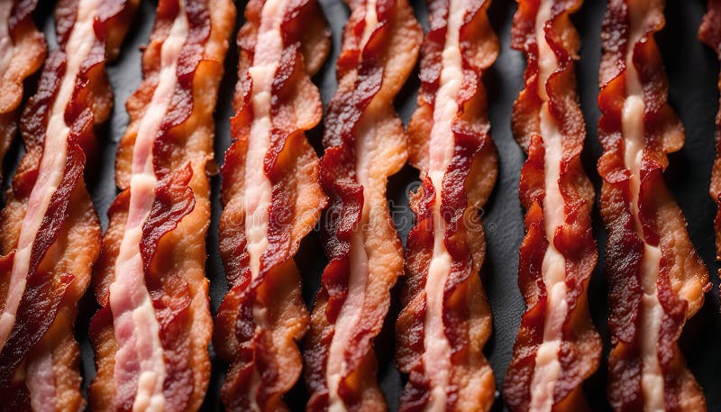 Crispy Bacon Strips stock illustration. Illustration of cuisine - 348522636