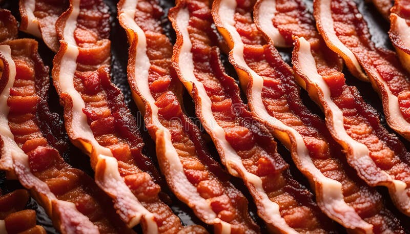 Crispy Bacon Strips stock illustration. Illustration of salty - 348502215