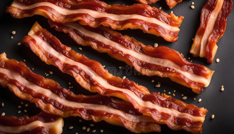 Crispy Bacon Strips stock illustration. Illustration of dining - 348502336