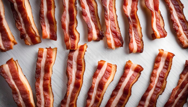 Crispy Bacon Strips stock illustration. Illustration of breakfast ...