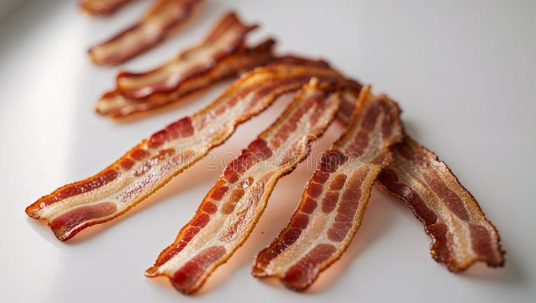 Crispy Bacon Strips for Delicious Breakfast Delights. Stock Image ...