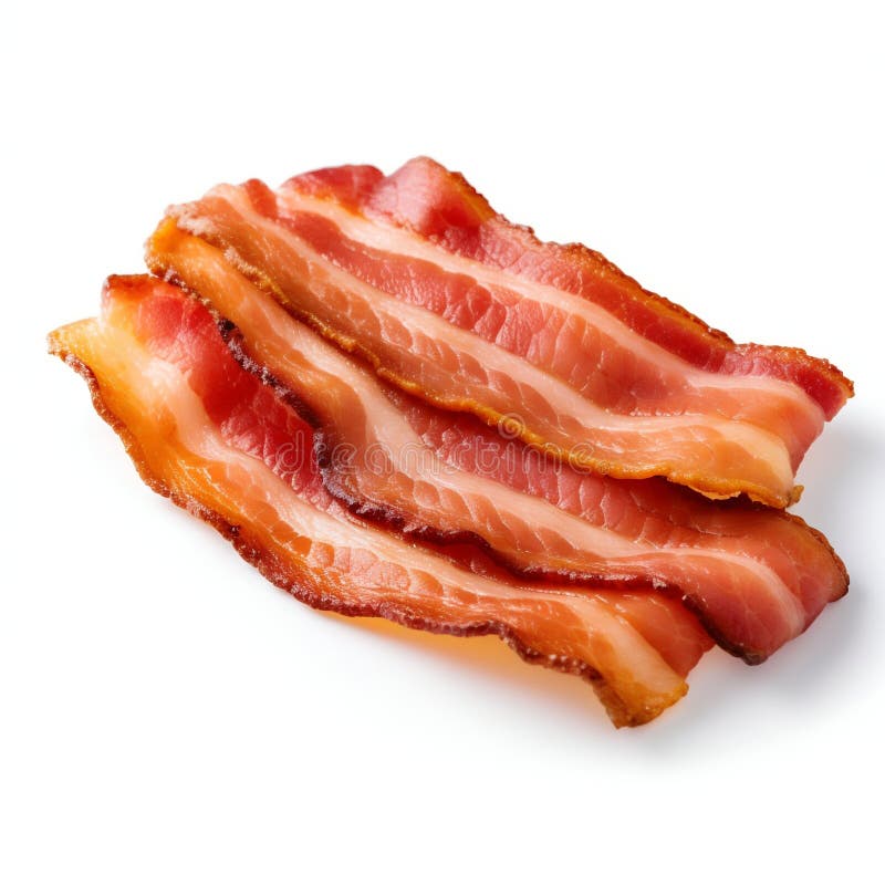 Crispy Bacon Frying in a Pan. Generative Ai Stock Illustration ...