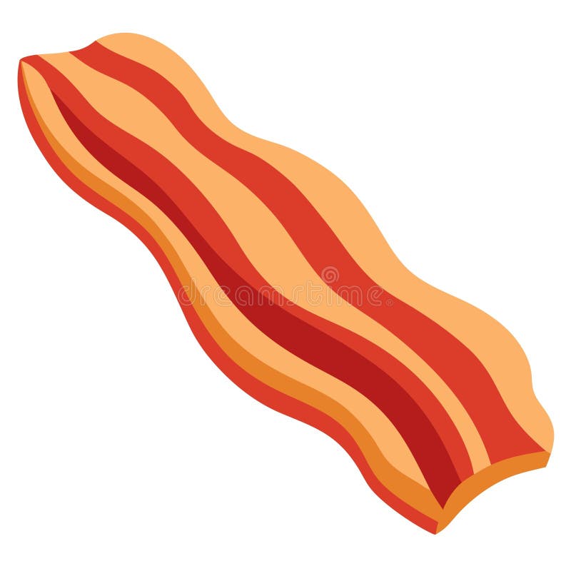 Crispy Bacon on a Transparent Background Stock Vector - Illustration of ...