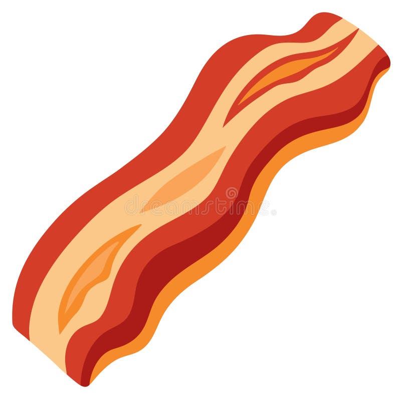 Crispy Bacon Transparent Background Clipart Stock Vector - Illustration ...