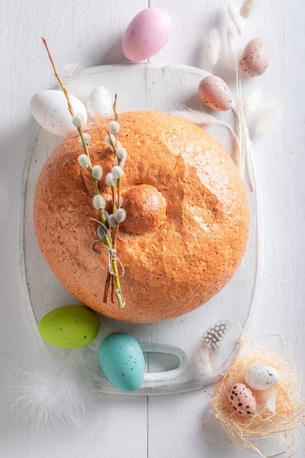 Crispy Bread As Eatable Bowl for Easter Soup Stock Image - Image of ...