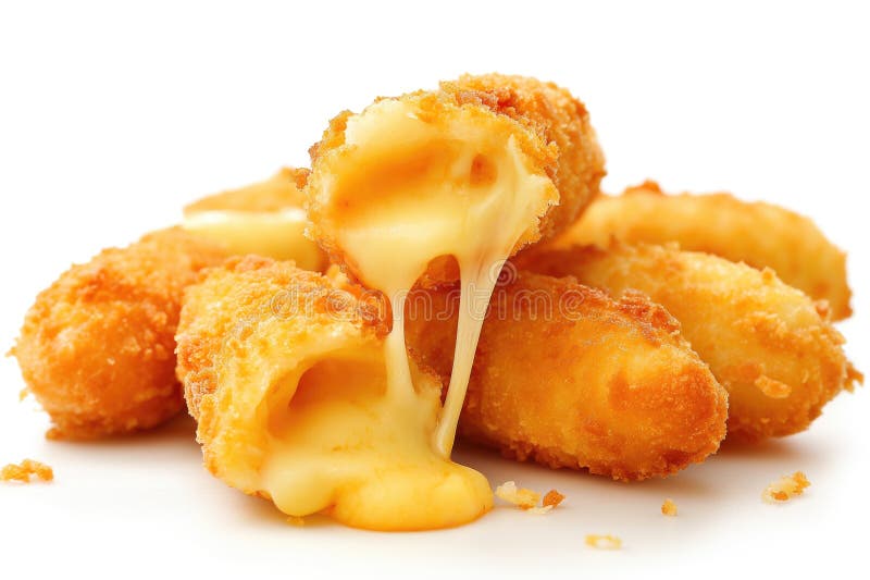 Crispy Breaded Fried Cheese Sticks Stock Illustration - Illustration of ...