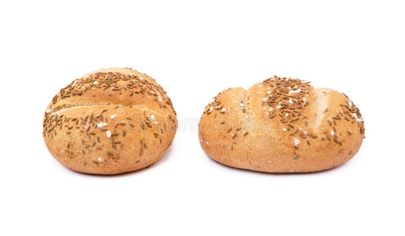 Crispy Bun Sprinkled with Caraway Stock Image - Image of food, meal ...