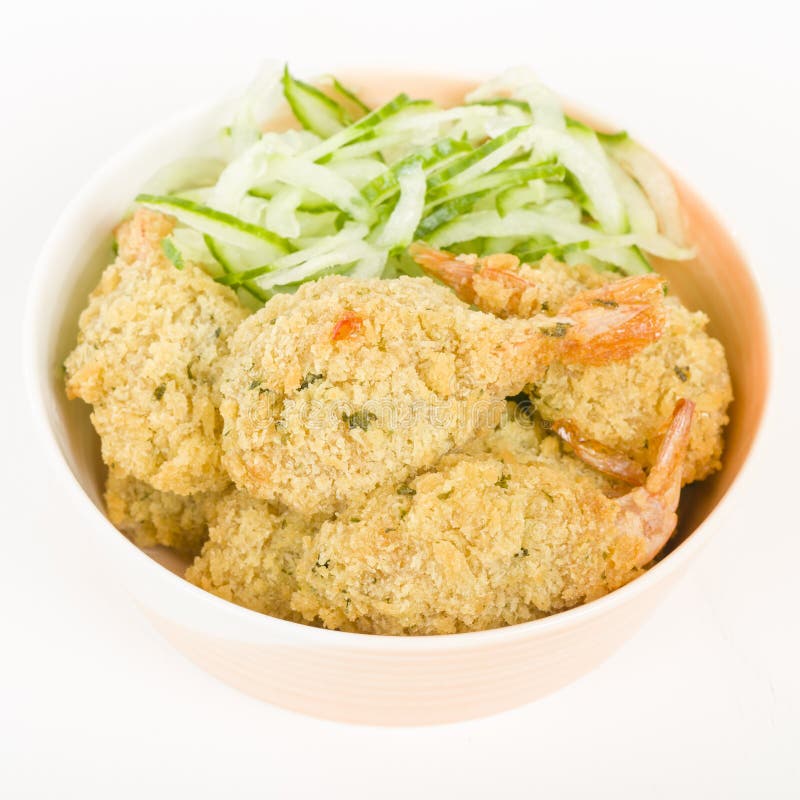 Breaded Butterfly Prawns stock photo. Image of filled - 36183258
