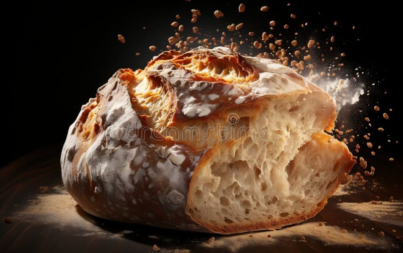 Crispy Capture: High-Speed Bread Photography. Generative by Ai Stock ...
