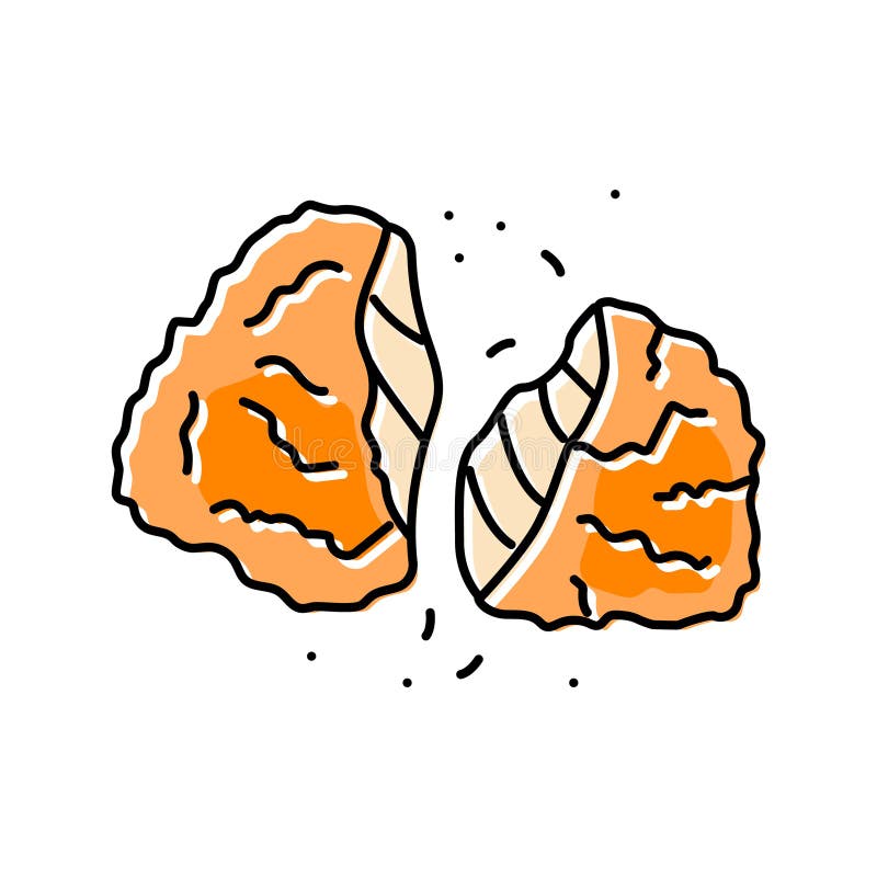Crispy Chicken Fried Color Icon Vector Illustration Stock Vector ...